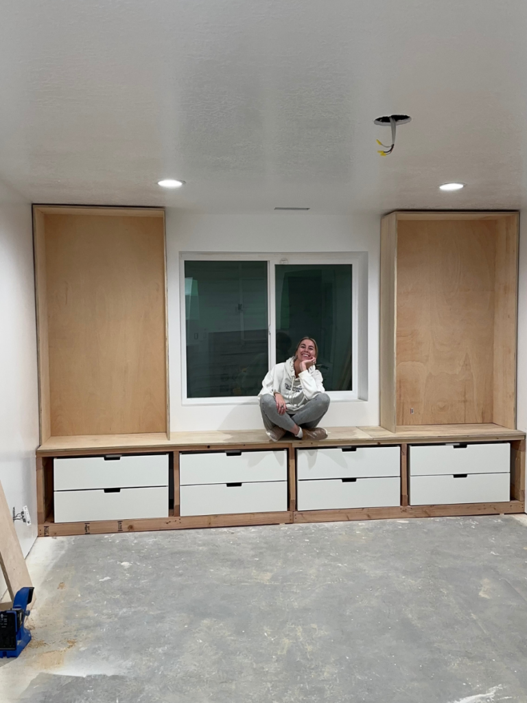 IKEA HACK: DIY Window Wall Built-in - Sarah Flips It