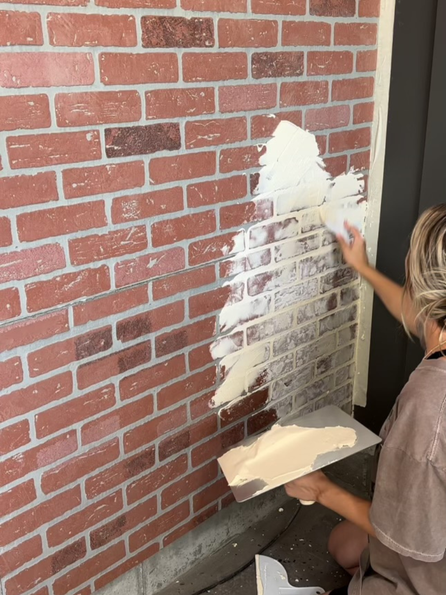 Create an Easy Brick Wall in Any Room with Faux Brick Panels - Sarah ...